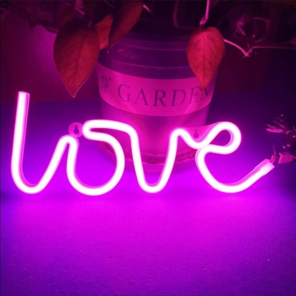 Lovee | Wall Decor | Led Pink Love Neon Sign For Wall Decor Light ...